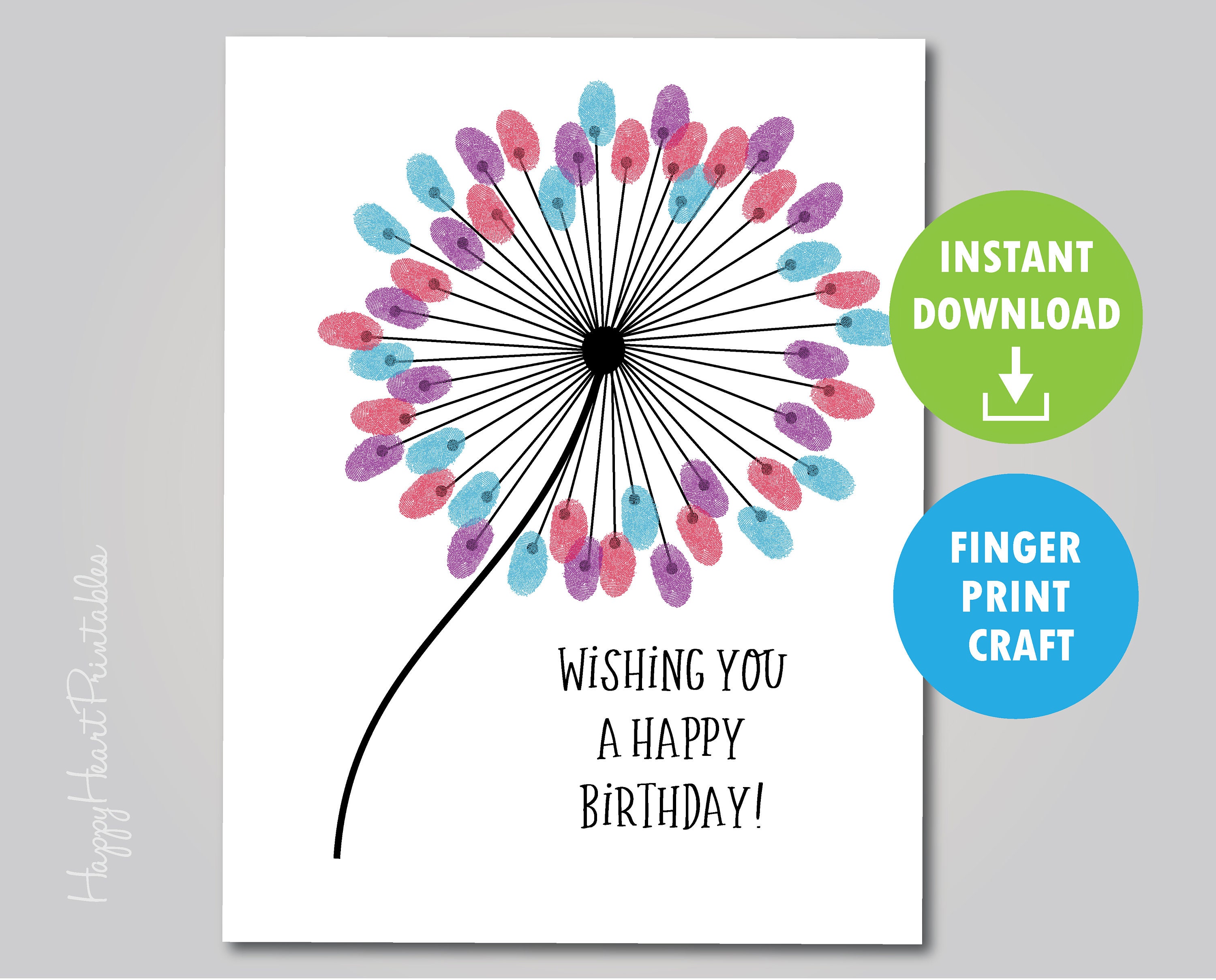 Thumbprint Art Flowers