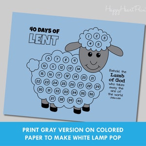 Printable Lent Calendar With Lamb - Etsy
