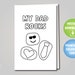 My Dad Rocks - Printable Coloring Card - Etsy