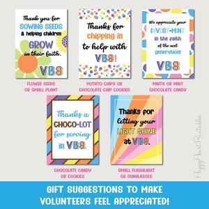 VBS Volunteer Appreciation Gift Tags - Etsy