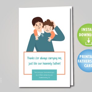Father's Day Carry Me Printable Card - Etsy