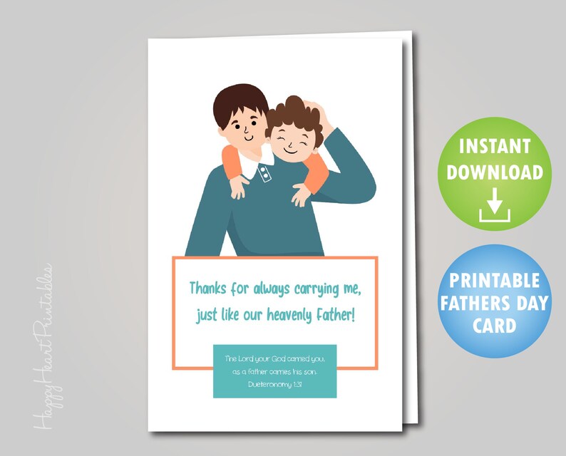 Father's Day Carry Me Printable Card - Etsy