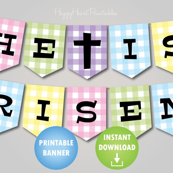 He is Risen Banner - Etsy