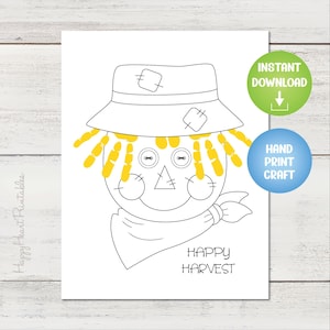 Scarecrow Handprint Craft - Etsy