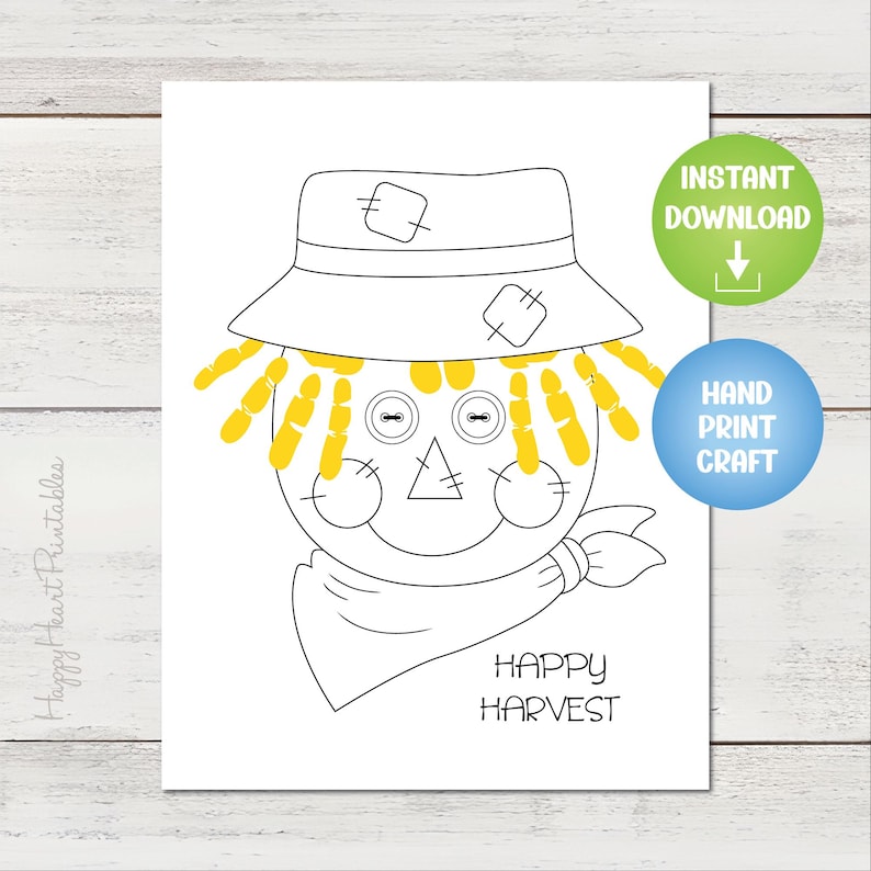 Scarecrow Handprint Craft - Etsy