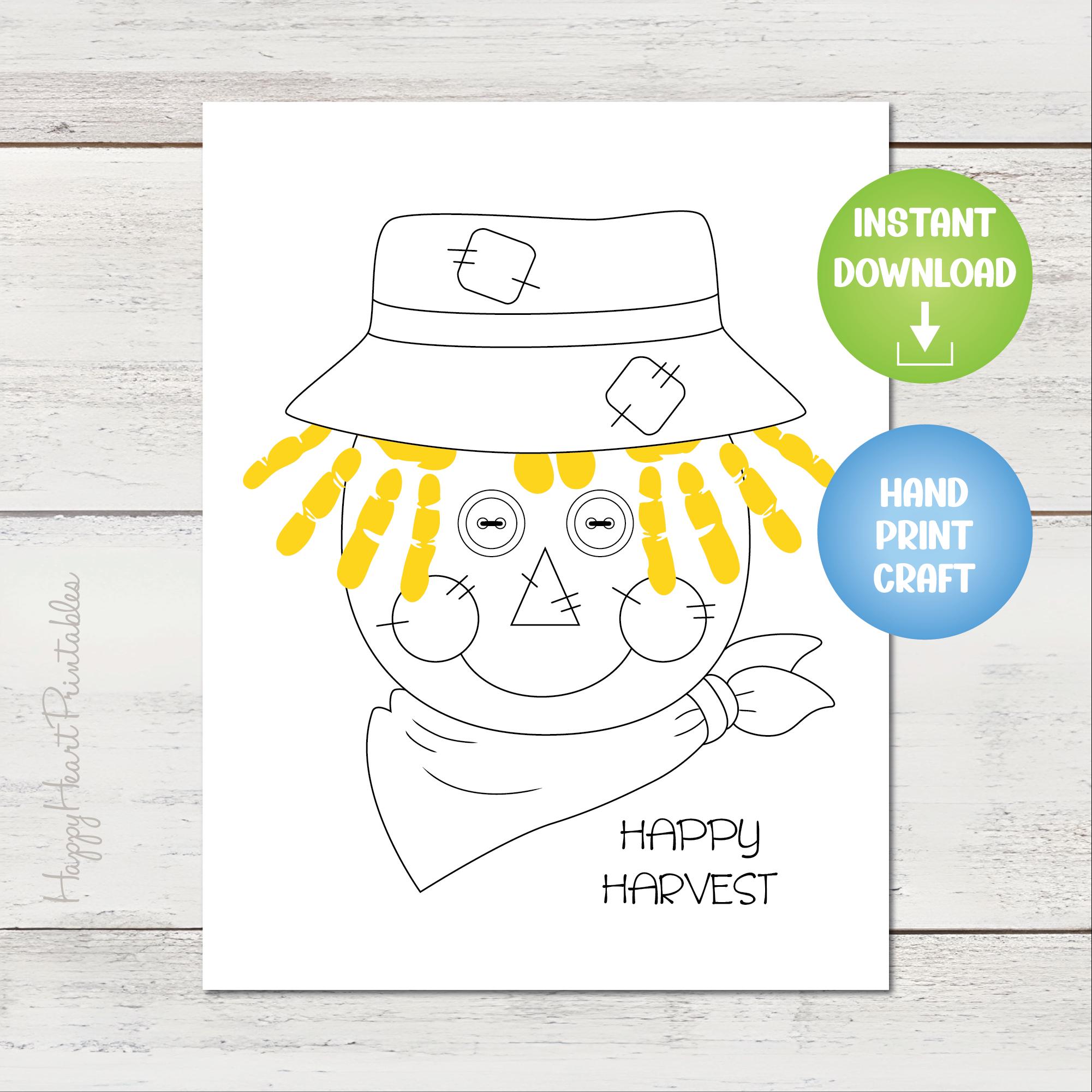 Scarecrow Handprint Craft - Etsy