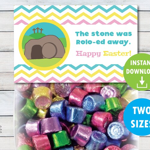 Christian Easter Treat Bag Toppers Printable He is Risen - Etsy