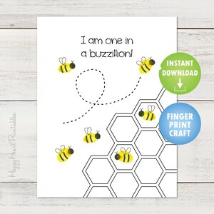 Fingerprint Bee Craft - One in a Buzzillion - Etsy