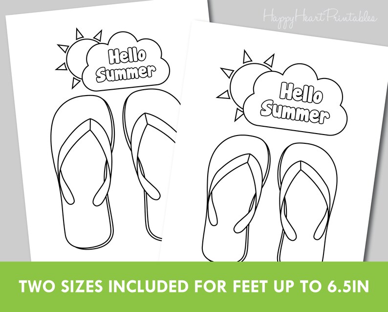 Flip Flop Footprint Summer Craft - Etsy