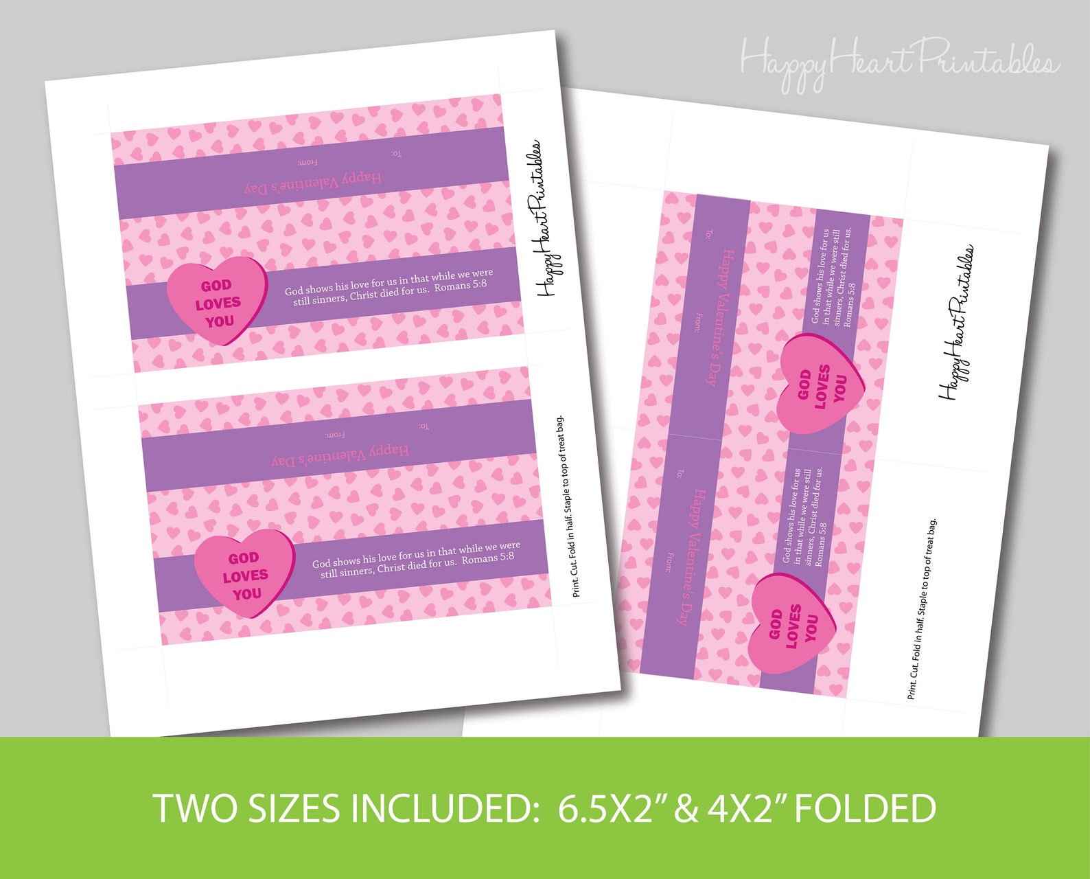 God Loves You Valentine Topper Bible Verse Valentine Treat | Etsy