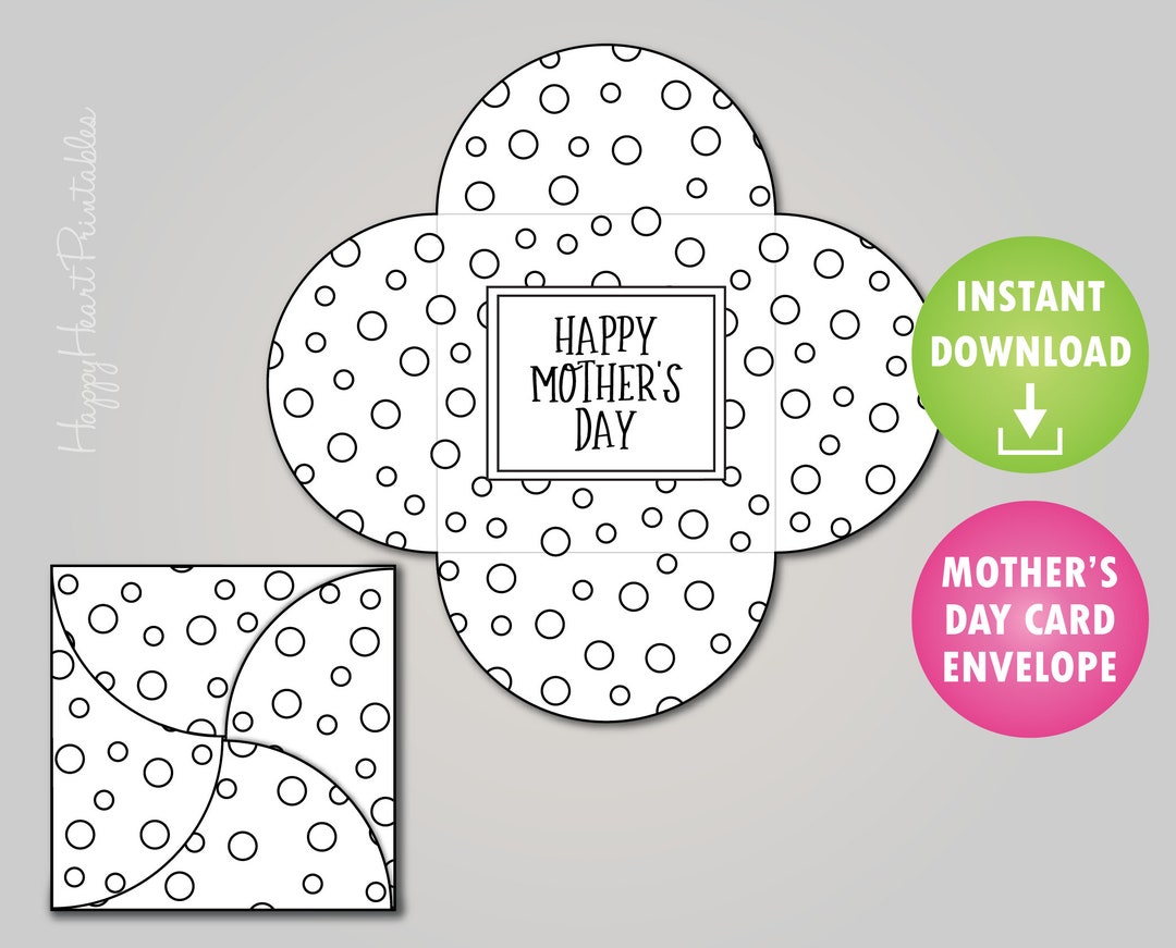 Mother's Day Printable Envelope Card - Etsy