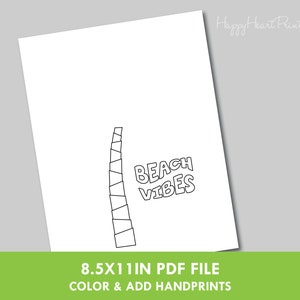 Palm Tree Handprint Craft Printable - Etsy