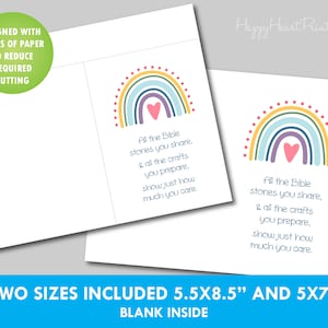 Sunday School Teacher Thank You Card - Etsy