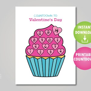 Printable Valentine's Day Countdown - Etsy