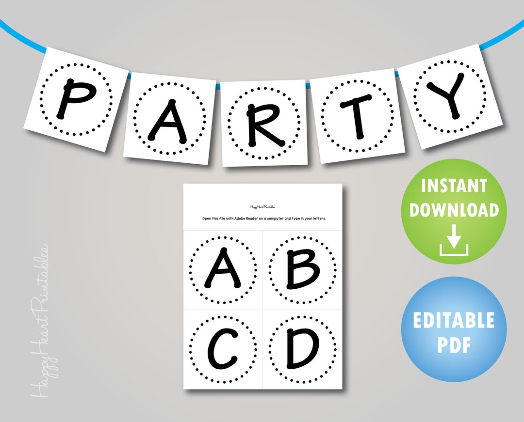 Editable Square Banner - Printable Square Banner Template - Etsy