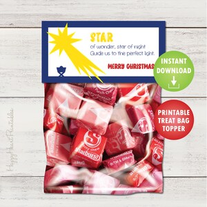 Christmas Star Treat Bag Topper - Etsy