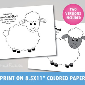 Fingerprint Lamb Craft - Easter Fingerprint Printable Template - Etsy