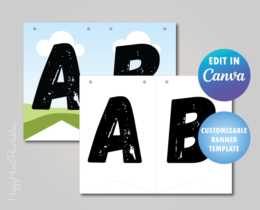 Printable Banner Template Customizable in Canva - Etsy