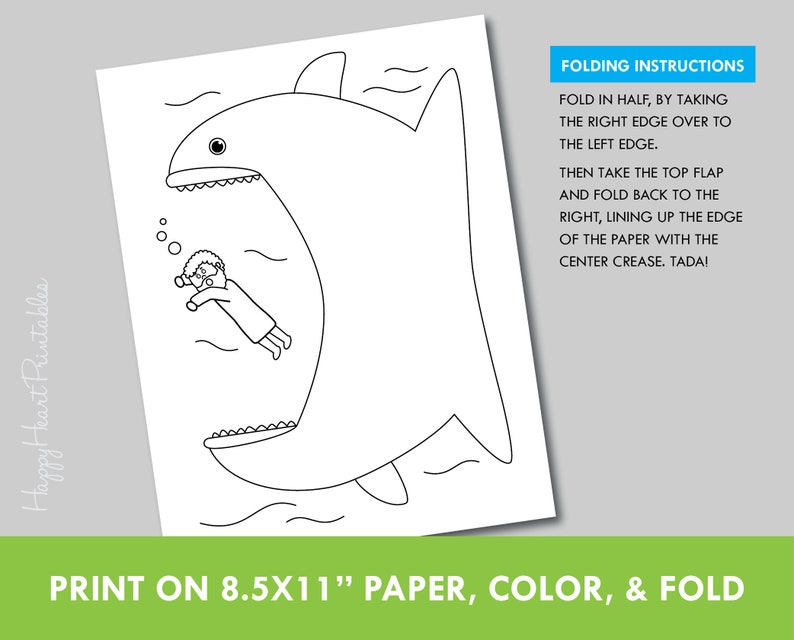 Jonah and the Big Fish Folding Surprise Bible Craft - Etsy