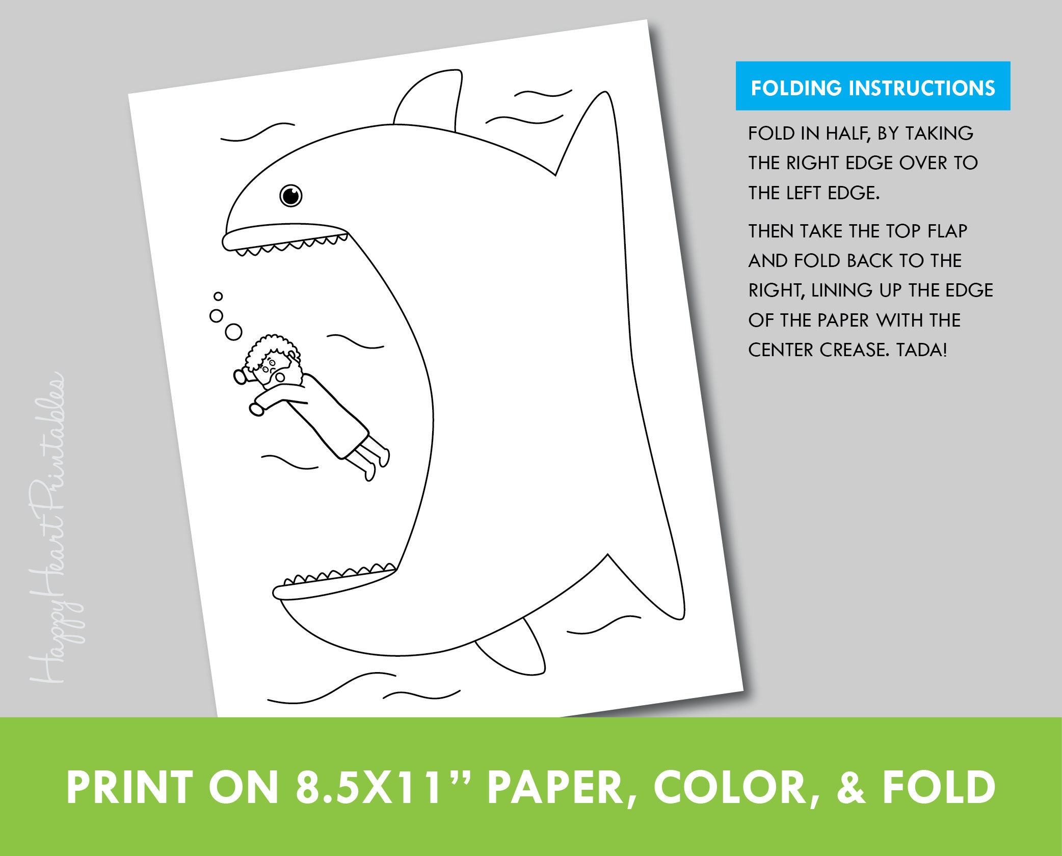 Jonah and the Big Fish Folding Surprise Bible Craft - Etsy Hong Kong
