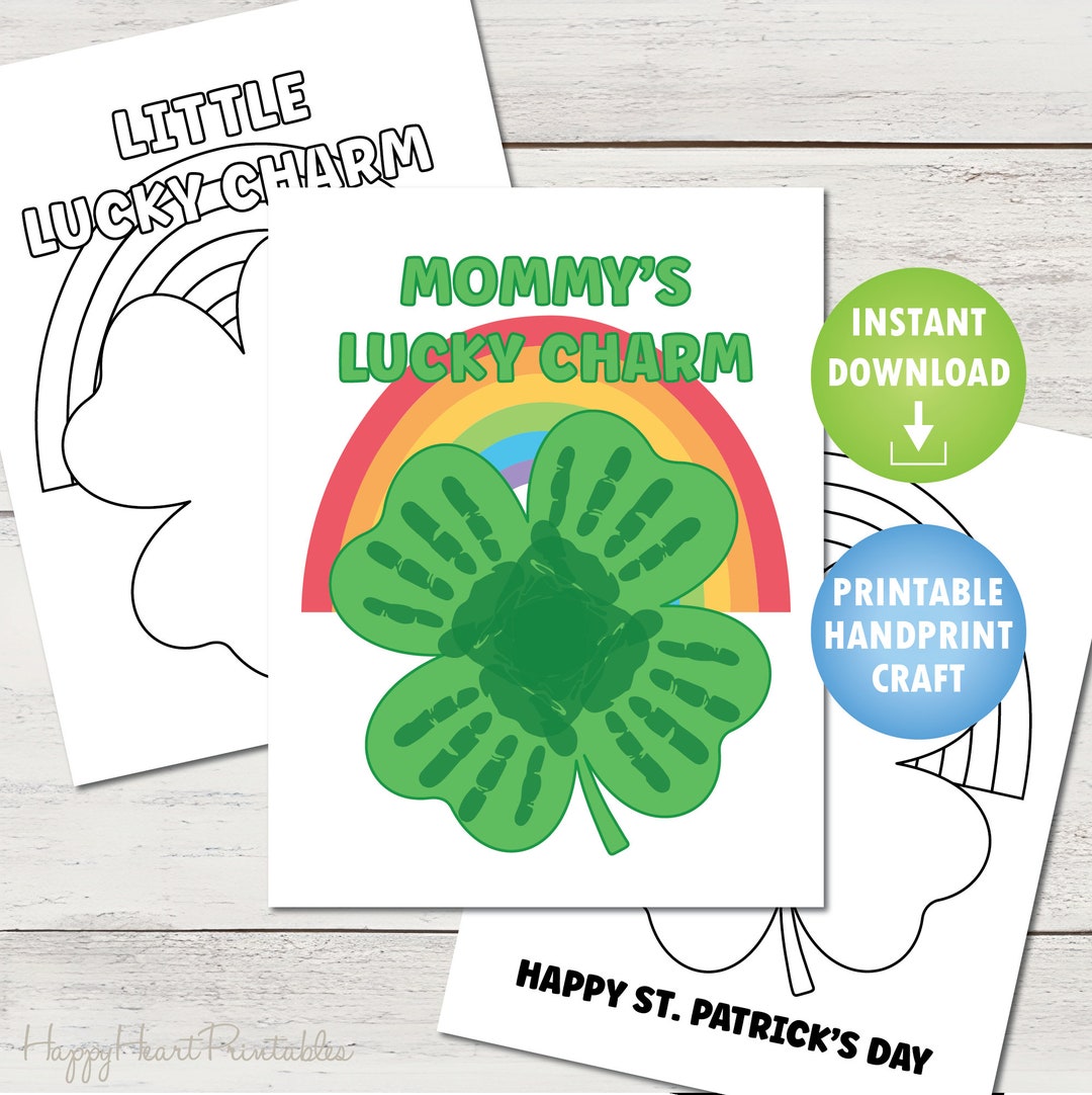 Shamrock Handprint Craft - St. Patrick's Day - Etsy
