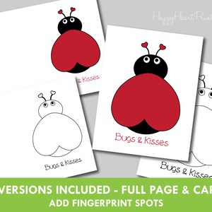 Lady Bug Valentine's Day Craft or Card - Etsy