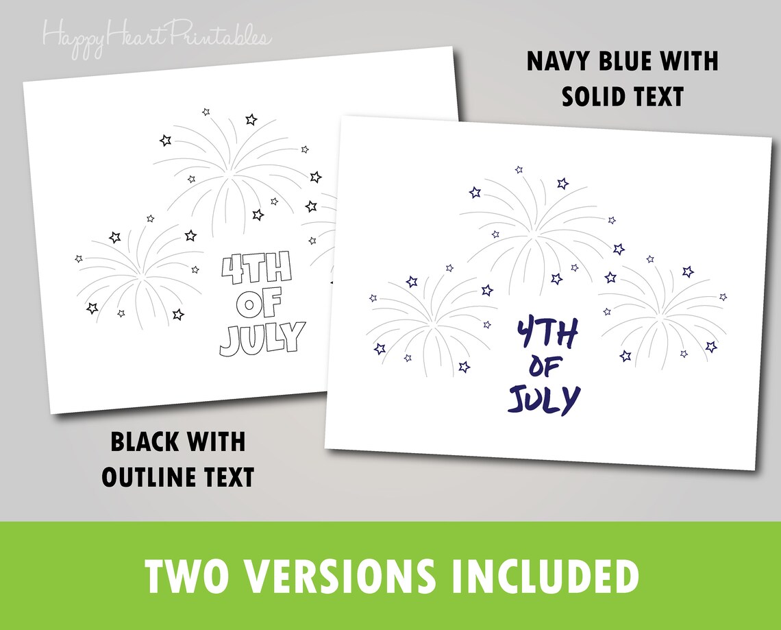 4th of July Fingerprint Art Printable Firework Craft - Etsy