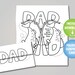 My Dad Rocks Printable Coloring Card - Etsy