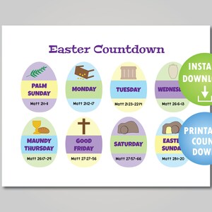 Holy Week Countdown - Christian Easter Countdown - Etsy