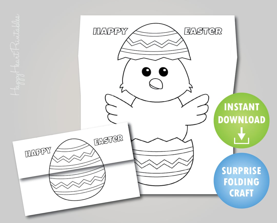 Easter Egg Folding Surprise Craft - Etsy