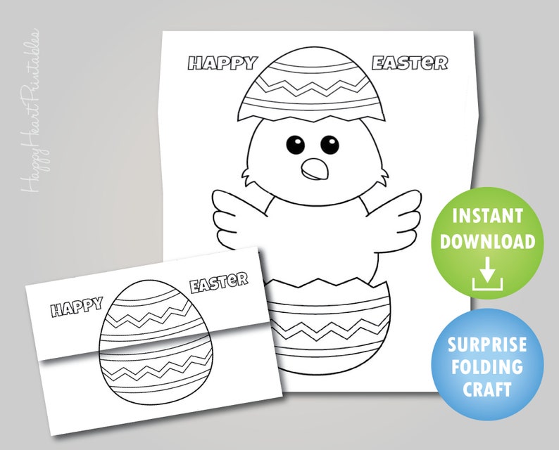 Easter Egg Folding Surprise Craft - Etsy