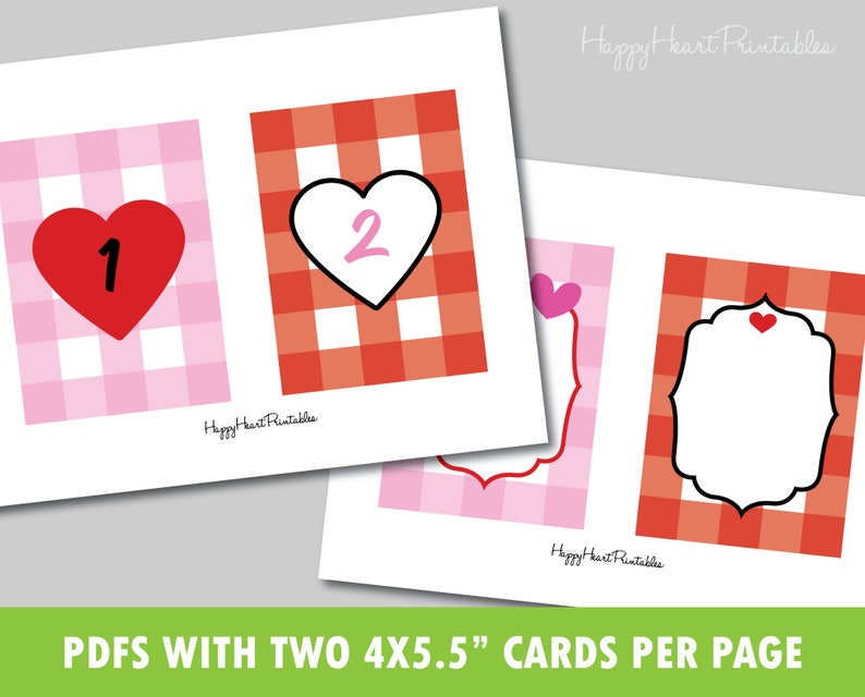 Printable Valentine's Day Countdown Cards | Etsy