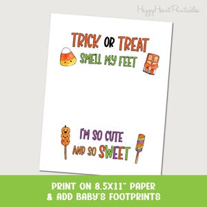 Halloween Footprint Craft - Smell My Feet - Etsy