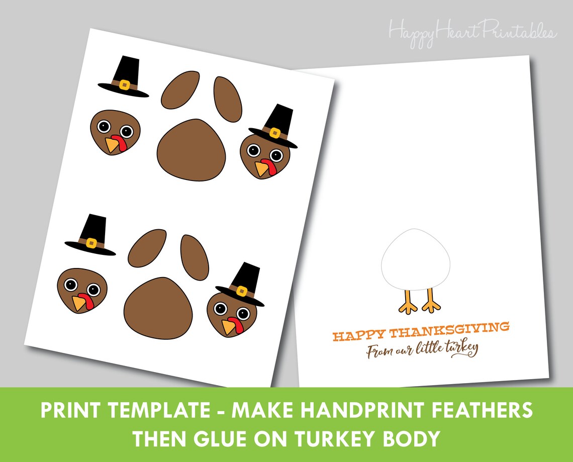 Handprint Turkey Thanksgiving Craft | Etsy