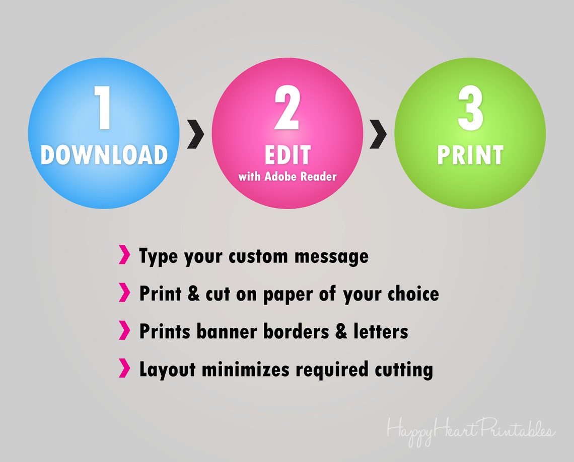 Editable Banner Pattern Printable Banner Template DIY Flag - Etsy