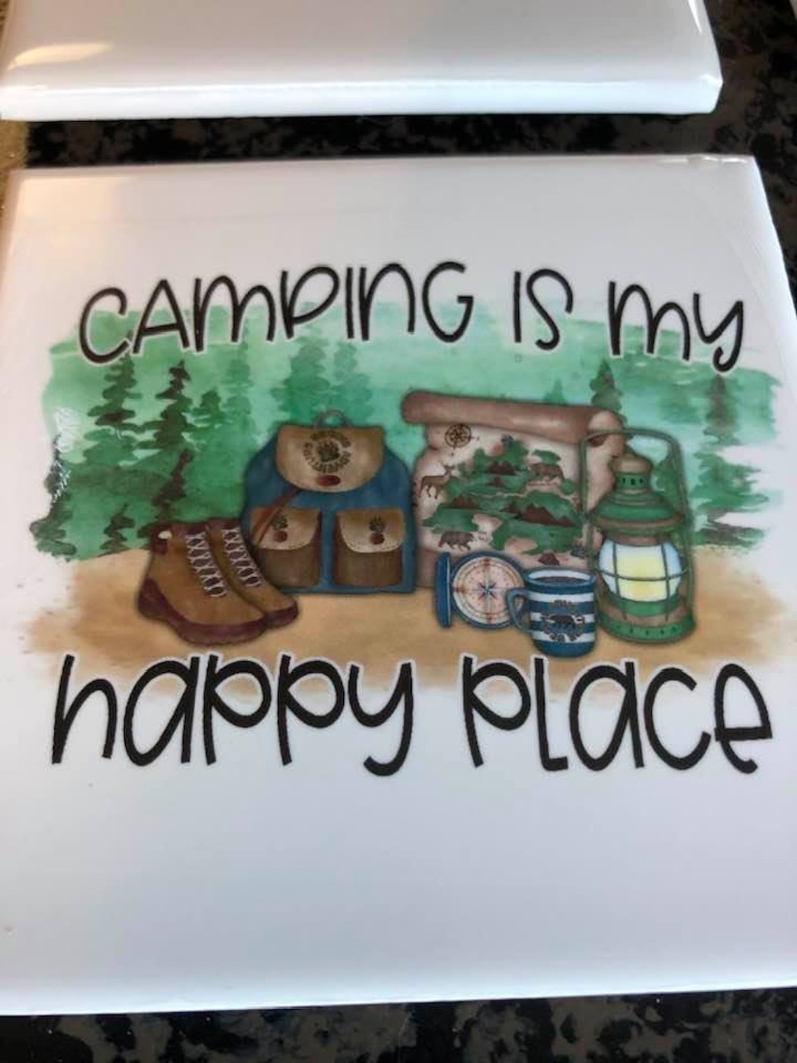 Camping Coasters Coaster Sets Tiles Coasters Personalized | Etsy