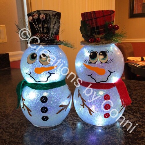 Snowman Christmas Decor Light up Snowman Holiday Decor - Etsy