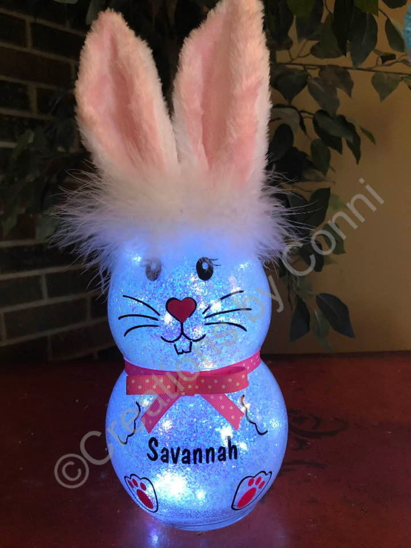 Easter Bunnies Light up Easter Bunnies Personalized Easter - Etsy