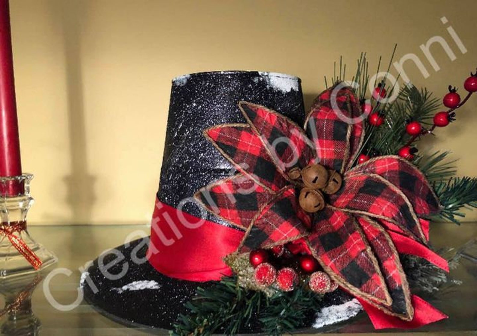 Snowman Hat Centerpiece Christmas Decor Floral Christmas - Etsy