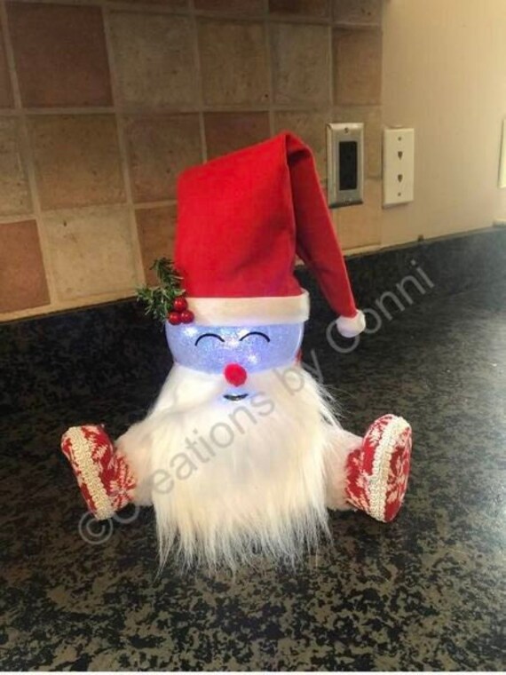 Santa Light up Santa Fish Bowl Santa Christmas Decor - Etsy