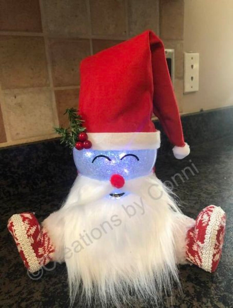 Santa Light up Santa Fish Bowl Santa Christmas Decor - Etsy