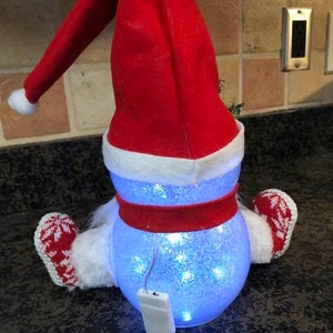 Santa, Light up Santa, Fish Bowl Santa, Christmas Decor, Christmas ...