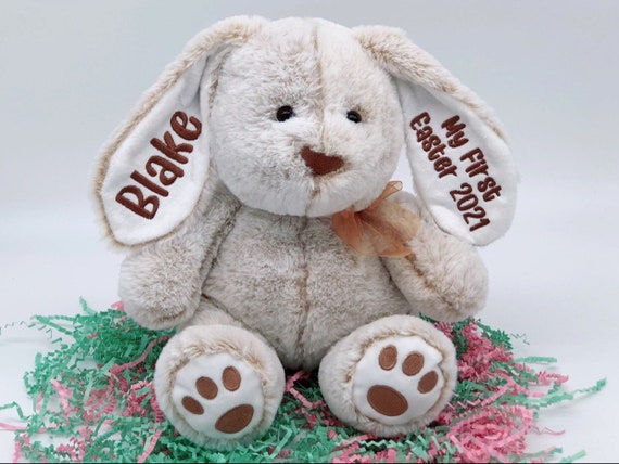 Personalized Easter Bunny Embroidered Bunny Custom Bunny - Etsy
