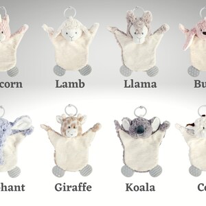 Personalized Lovey With Rattle Embroidered Pacifier Holder Personalized ...