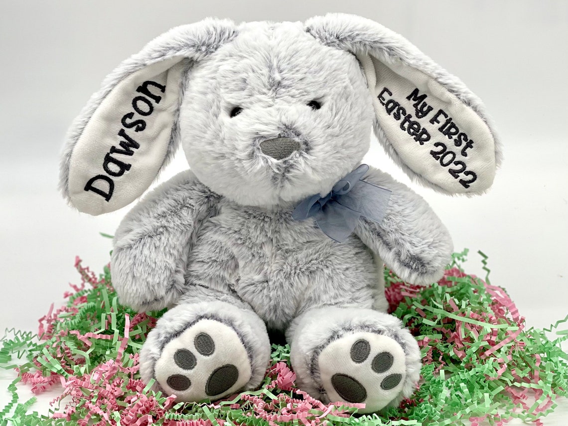 Personalized Easter Bunny Embroidered Bunny Custom Bunny - Etsy