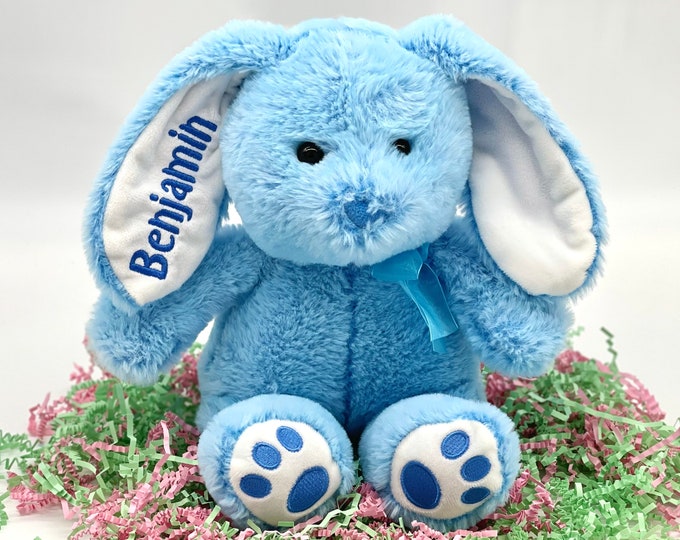 Personalized Easter Bunny • Embroidered Bunny • Custom Bunny With Name ...