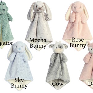 Personalized Animal Lovey Custom Baby Lovey Embroidered - Etsy