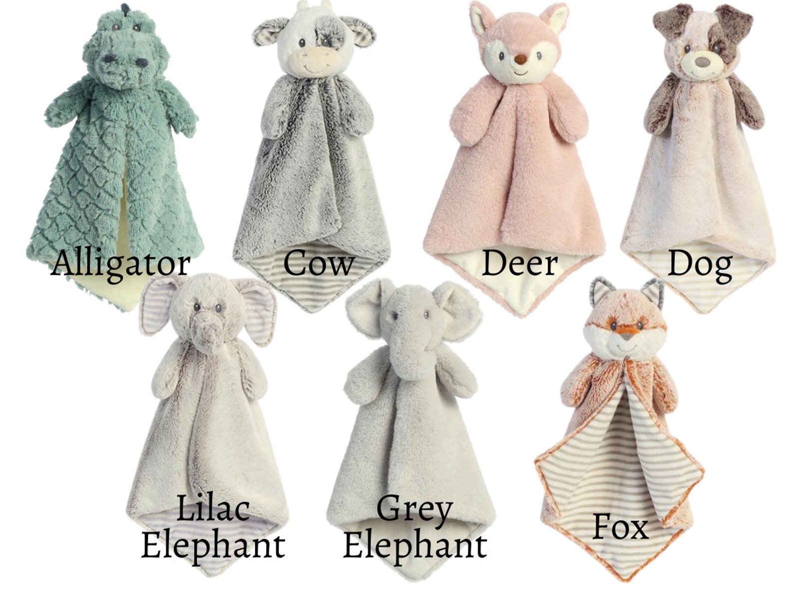 Personalized Animal Lovey Custom Baby Lovey Embroidered - Etsy