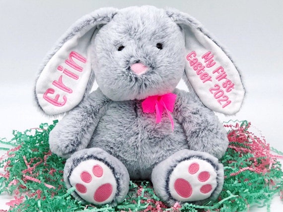 Personalized Easter Bunny Embroidered Bunny Custom Bunny | Etsy