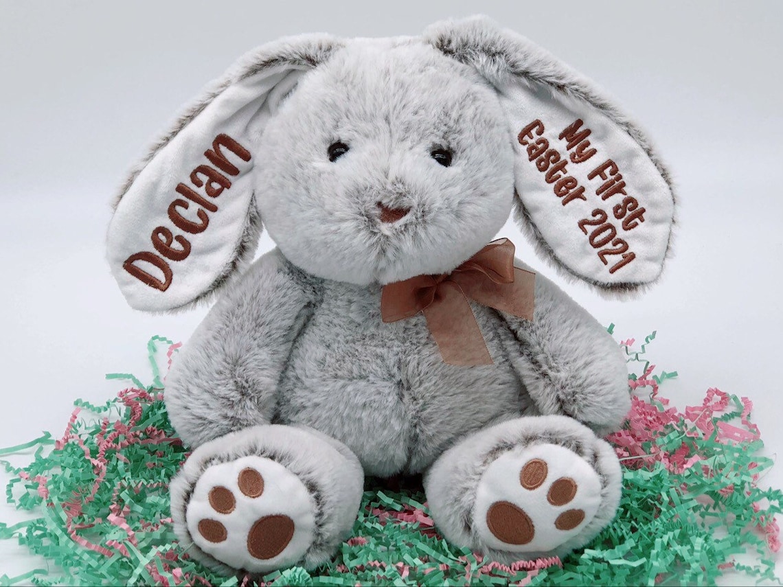 Personalized Easter Bunny Embroidered Bunny Custom Bunny | Etsy